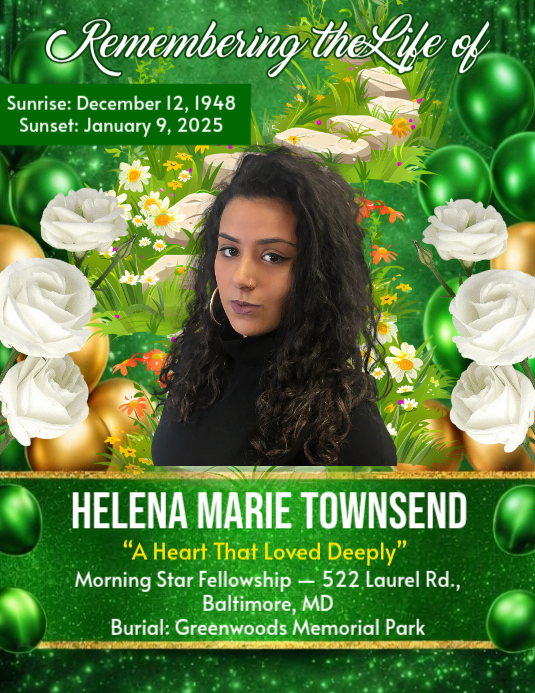 Yellow Maximalist Funeral Memorial Announcement Flyer Flyer (us Letter ...