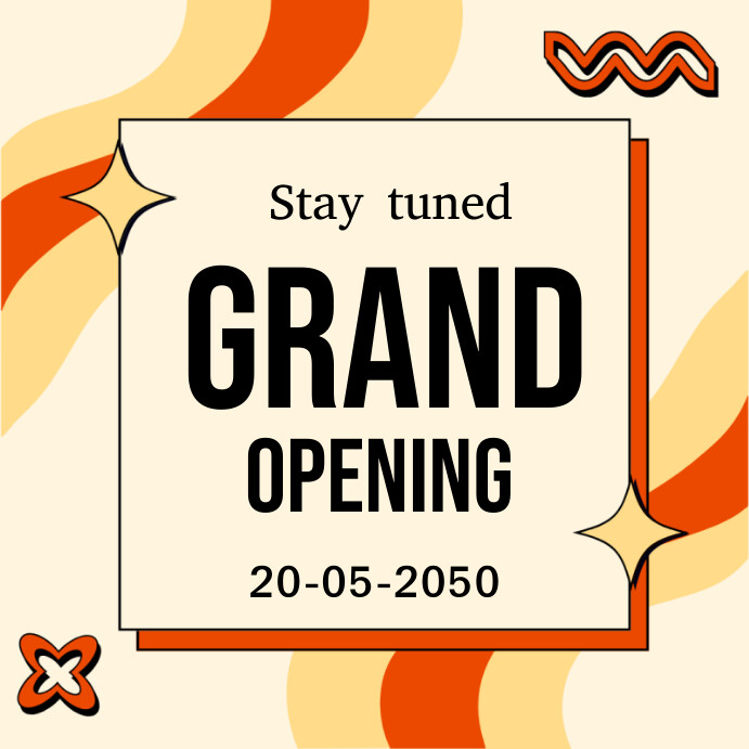 Modèle Yellow Maximalist Grand Opening Ad's Template | PosterMyWall