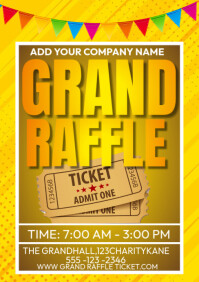 grand raffle ticket design Template | PosterMyWall