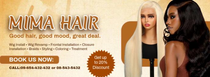 Yellow Maximalist Hair Sales Promotion Template Facebook Cover Photo ...