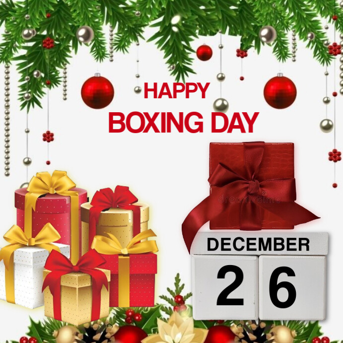 Yellow Maximalist Happy Boxing Day Instagram Post Template | PosterMyWall