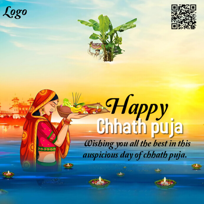 Copy of Yellow Maximalist Happy Chhath Puja Instagram Post | PosterMyWall