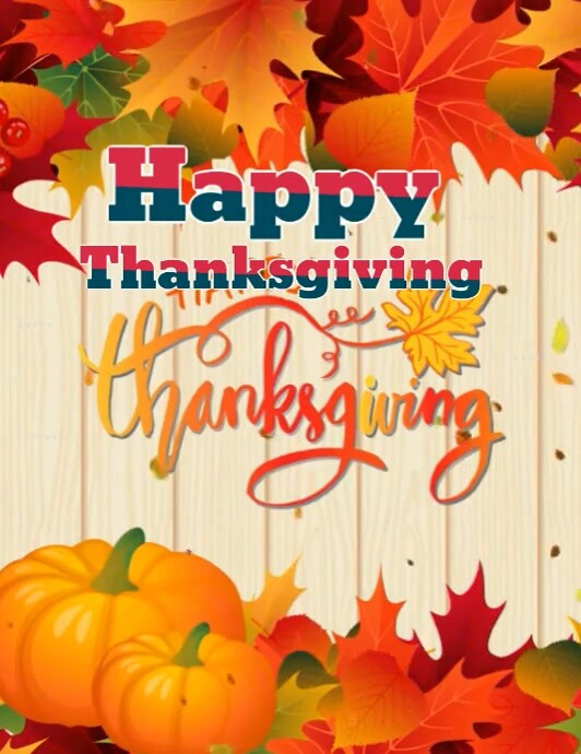 Copy of Yellow Maximalist Happy Thanksgiving Flyer (us Letter ...