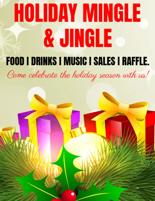 Copy of Yellow Maximalist Holiday Mingle & Jingle Flyer (us Letter ...