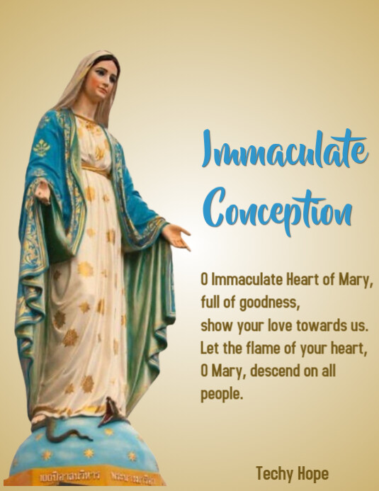 Yellow Maximalist Immaculate Conception Of The Blessed Virgin Mary ...