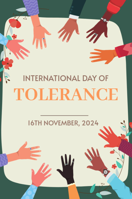 Yellow Maximalist International Day For Tolerance Poster Template ...