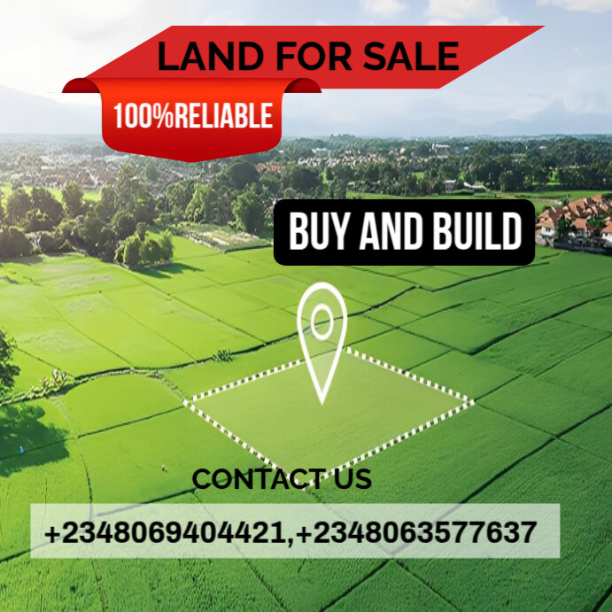 Yellow Maximalist Land For Sale Flyer Template Instagram Post ...