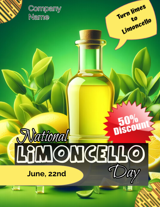 Yellow Maximalist Limoncello Day Celebration Template | PosterMyWall