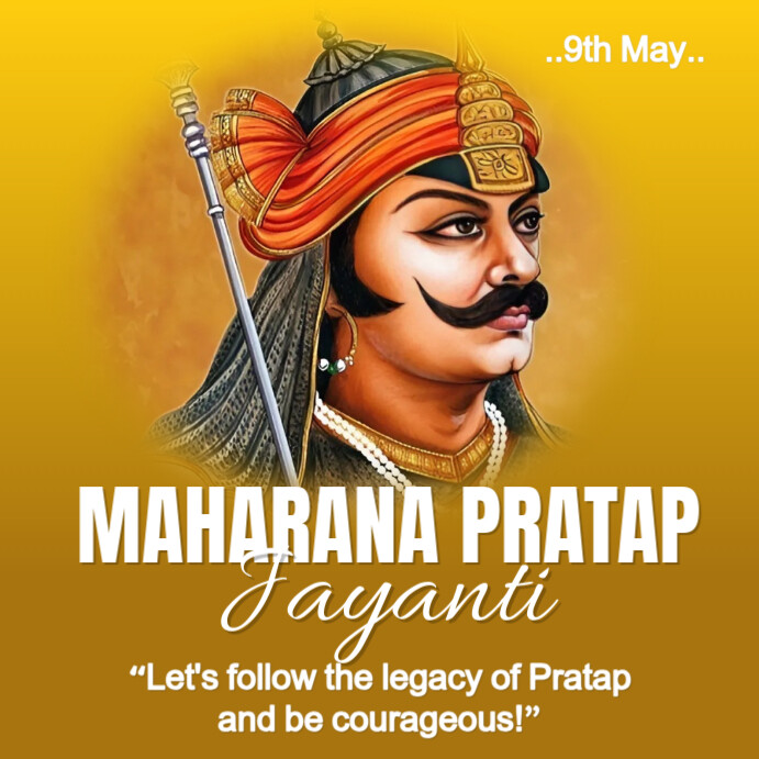 Copy of Yellow Maximalist Maharana Pratap Jayanti Instagram Post ...