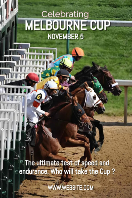 Yellow Maximalist Melbourne Cup Poster Template | PosterMyWall