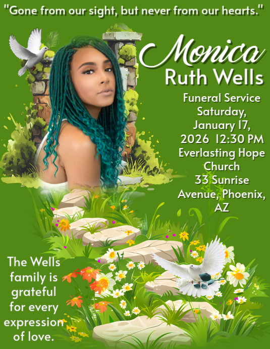 Yellow Maximalist Memorial Funeral Announcement Flyer, Funeral Flyer ...