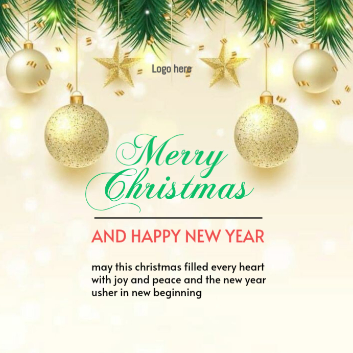 Yellow Maximalist Merry Christmas Instagram Post Template | PosterMyWall