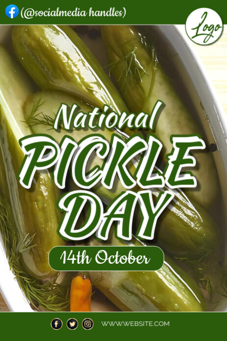 Copy of Yellow Maximalist National Pickle Day Poster | PosterMyWall