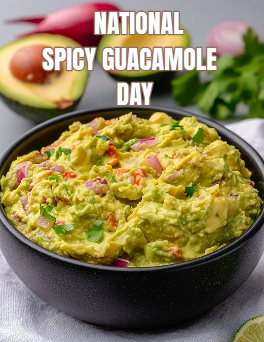 Yellow Maximalist National Spicy Guacamole Dat Flyer (us Letter ...