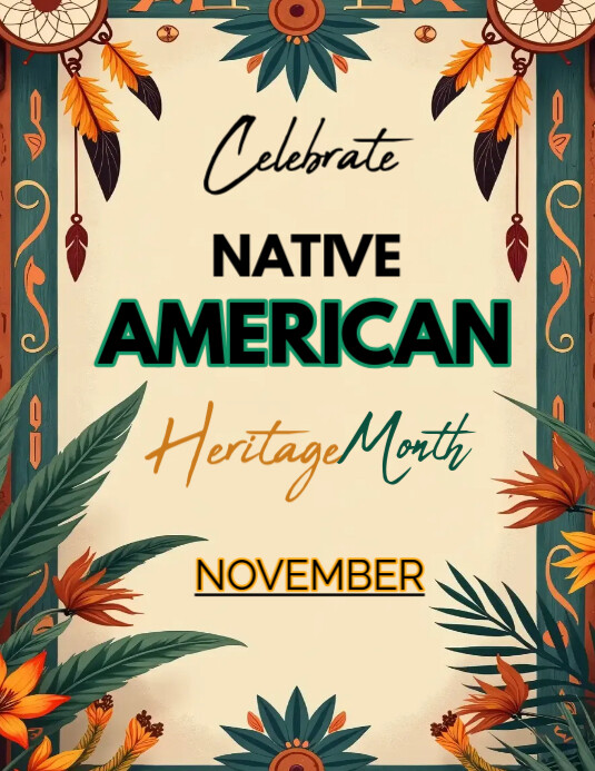 Modèle Yellow Maximalist Native American Heritage Month Flyer (us ...