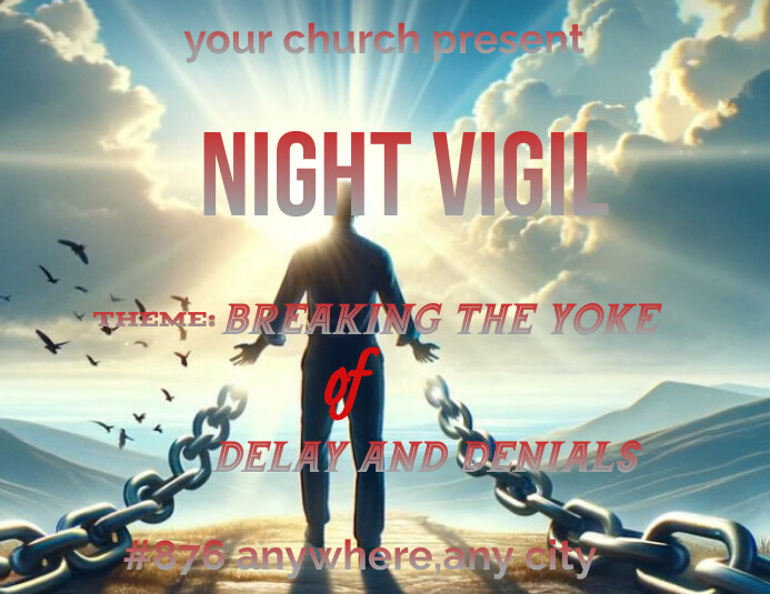 Yellow Maximalist Night Vigil Flyer (us Lette Template | PosterMyWall