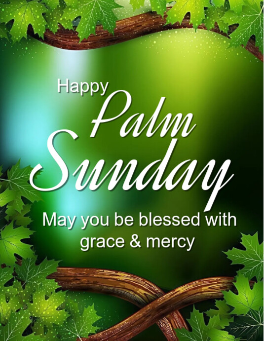 Copy of Yellow Maximalist Palm Sunday Flyer Flyer (us Letter ...