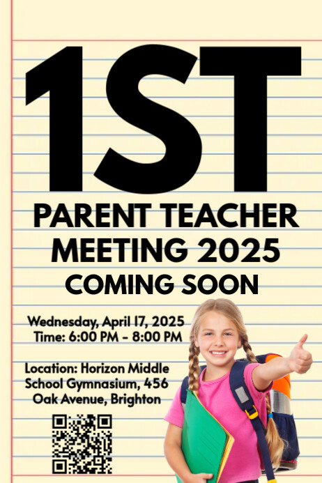 Yellow Maximalist Parents And Teachers Meeting Flyer Poster Template ...