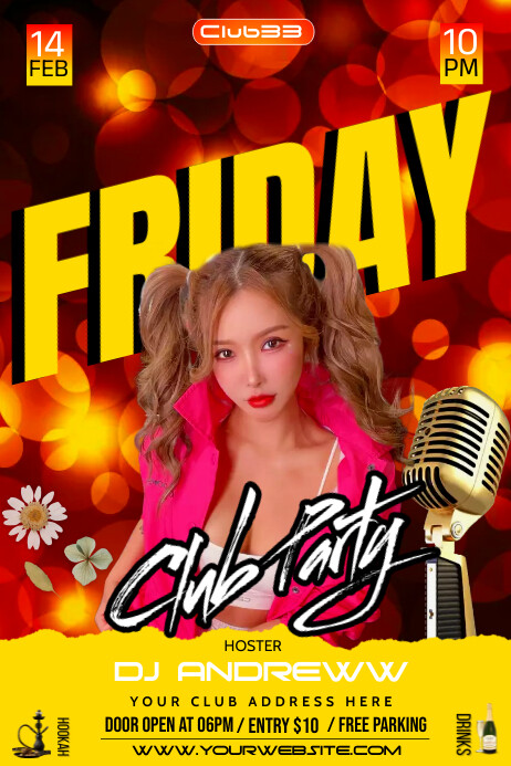 Plantilla de Yellow Maximalist Party Poster Template Poste | PosterMyWall