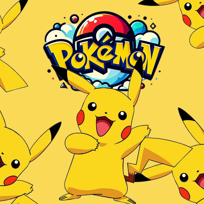 Yellow Maximalist Pokemon Instagram Post Template | PosterMyWall