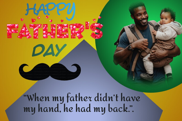 Yellow Maximalist Professional Father's Day Template | PosterMyWall