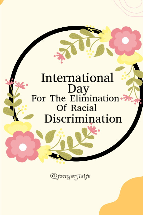 Yellow Maximalist Racial Elimanation Poster Template | PosterMyWall