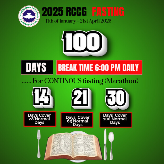 Copy of Yellow Maximalist Rccg 2025 Fasting Flyer Instagram Post ...