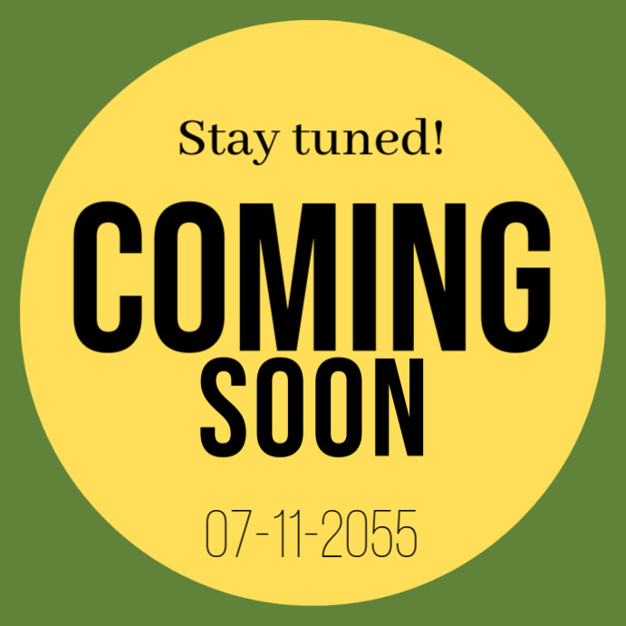 Yellow Maximalist Stay Tuned Coming Soon Instagram Post Template ...