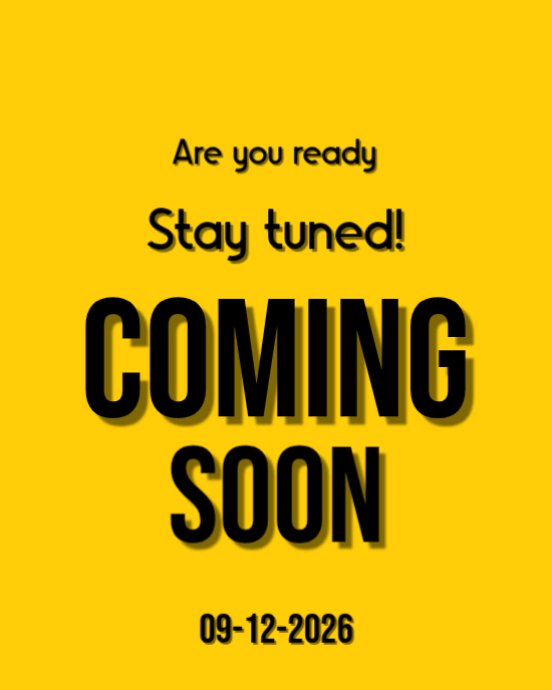 Yellow Maximalist Stay Tuned Coming Soon Instagram Portrait Template ...