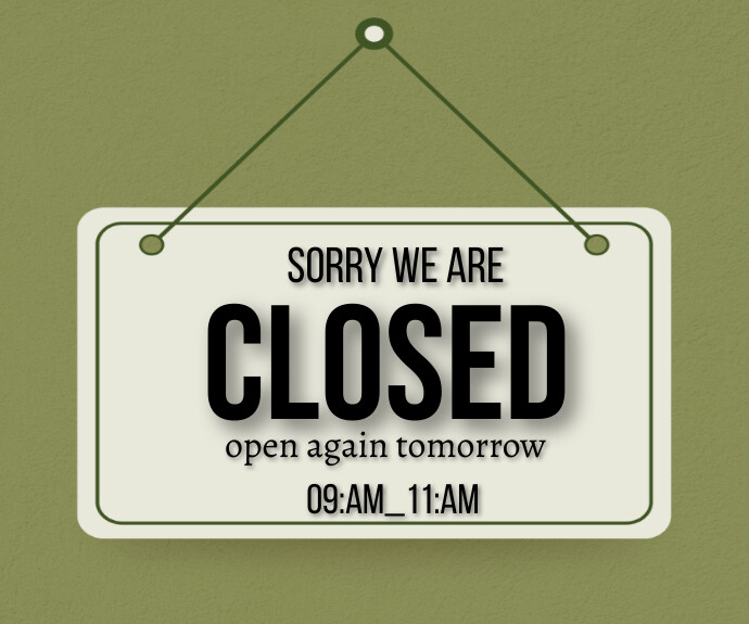 Yellow Maximalist Temporary Closed Notice Tem Template | PosterMyWall