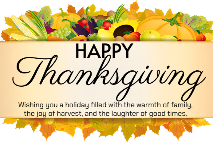 Yellow Maximalist Thanksgiving Poster Template | PosterMyWall
