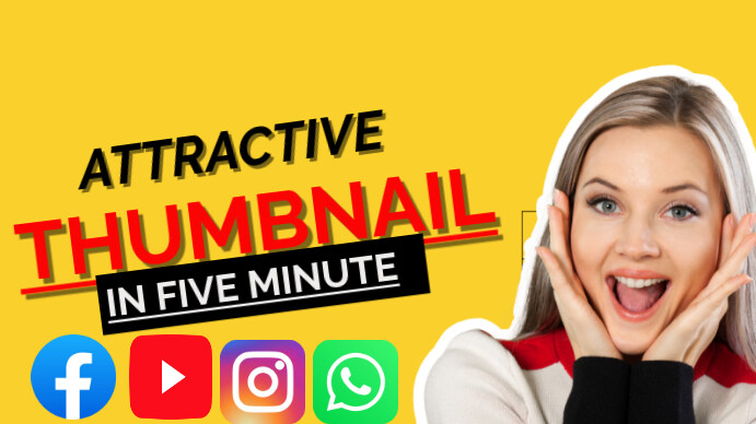 Plantilla de Yellow Maximalist Thumbnail Youtube Thumbnail | PosterMyWall