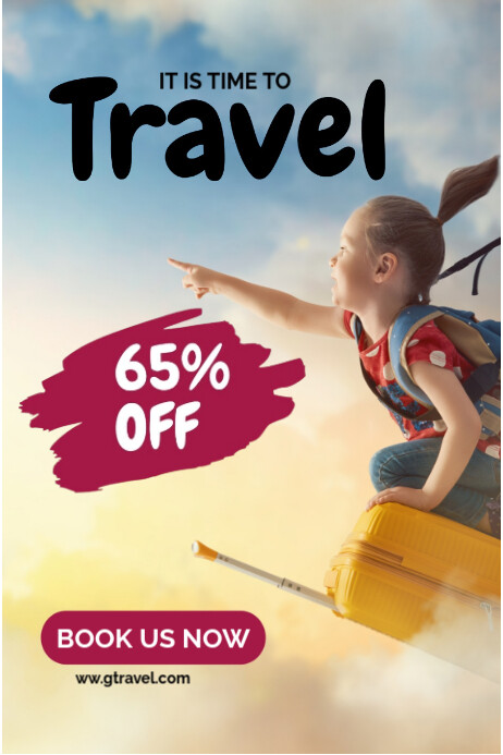 Yellow Maximalist Travel Holiday (poster) Poster Template | PosterMyWall