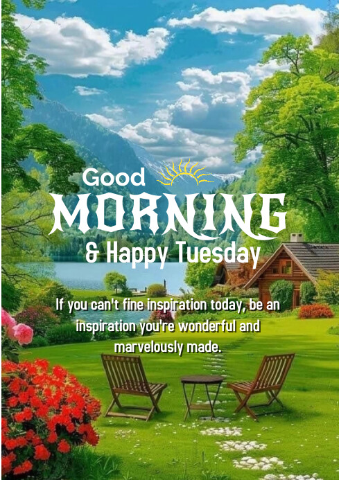 Copy of Yellow Maximalist Tuesday Morning A4 | PosterMyWall
