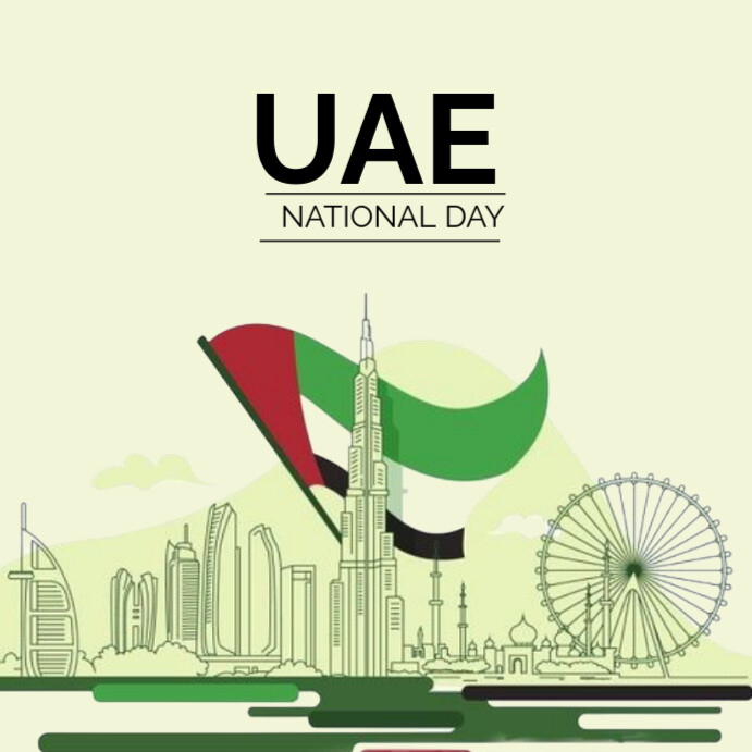 Yellow Maximalist Uae Instagram Post Template | PosterMyWall