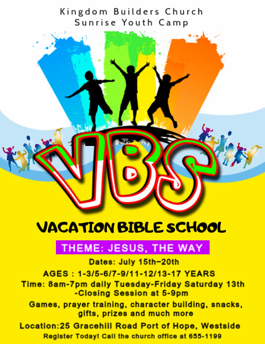 Copy of Yellow Maximalist Vbs Flyer (us Letter) | PosterMyWall