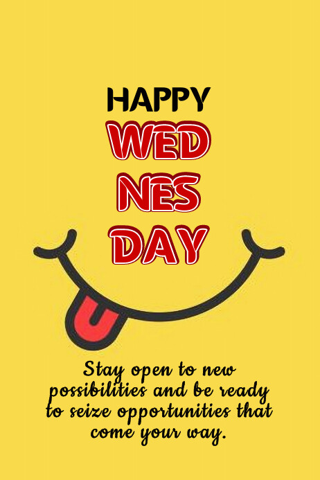 Yellow Maximalist Wednesday Banner 4' × 6' Template | PosterMyWall