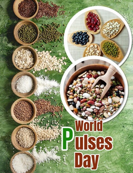 Copy of Yellow Maximalist World Pulses Day Flyer (us Letter) | PosterMyWall