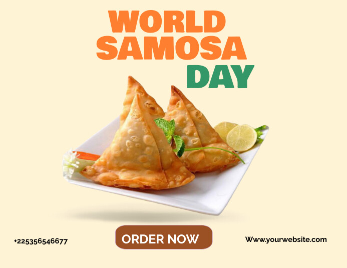 Yellow Maximalist World Samosa Day Flyer (us Template | PosterMyWall