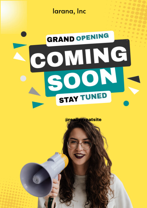 Yellow Maximalist Yellow A4 Template | PosterMyWall