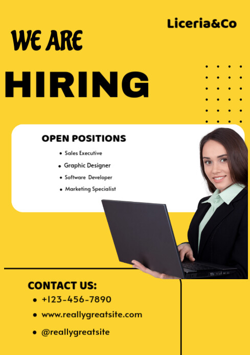 Yellow Maximalist Yellow A4 Template | PosterMyWall