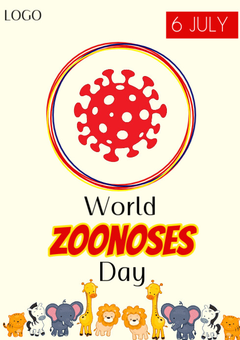 Yellow Maximalist Zoonoses Day A1 Template | PosterMyWall