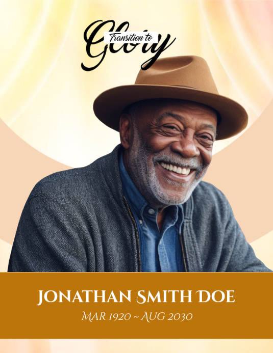 Copy of Yellow Memorial Tribute Flyer | PosterMyWall