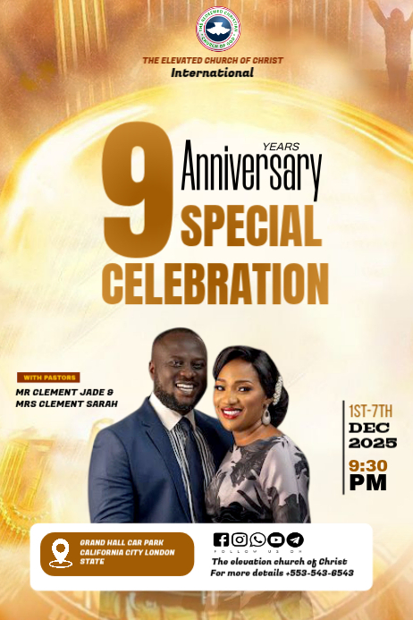 Yellow Modern & Minimal Anniversary Celebration Design Template Poster ...