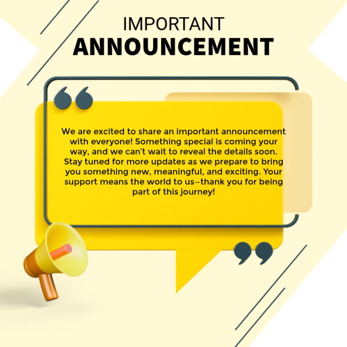 Announcement Instagram Ad Template | PosterMyWall