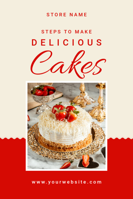 Yellow Modern & Minimal Cake Poster Template | PosterMyWall