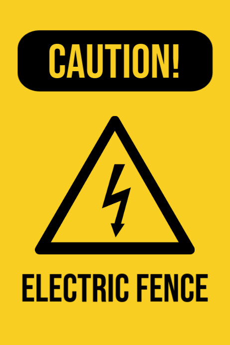 Copy of Yellow Modern & Minimal Caution / Danger Poster | PosterMyWall