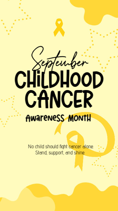 Copy of Yellow Modern & Minimal Childhood Cancer Awareness Month ...