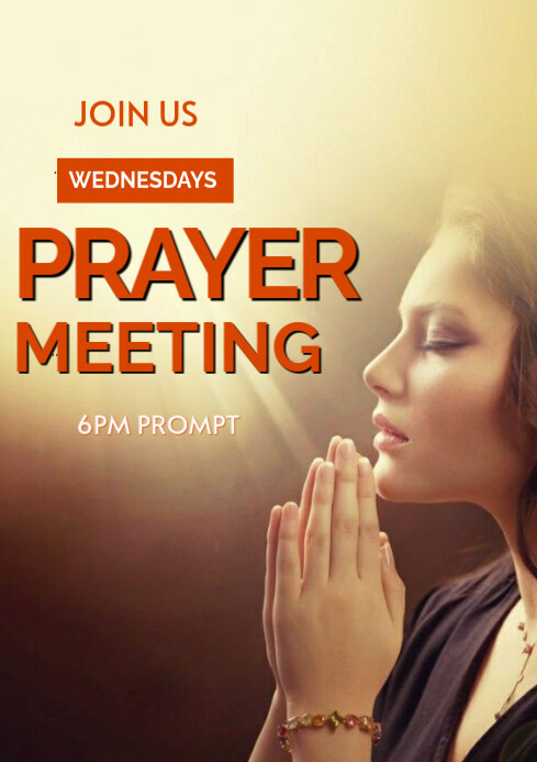 Copy of Yellow Modern & Minimal Church Prayer Meeting Flyer A4 ...