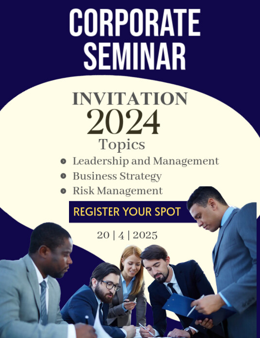 Yellow Modern & Minimal Corporate Seminar Invitation Flyer (us Letter ...